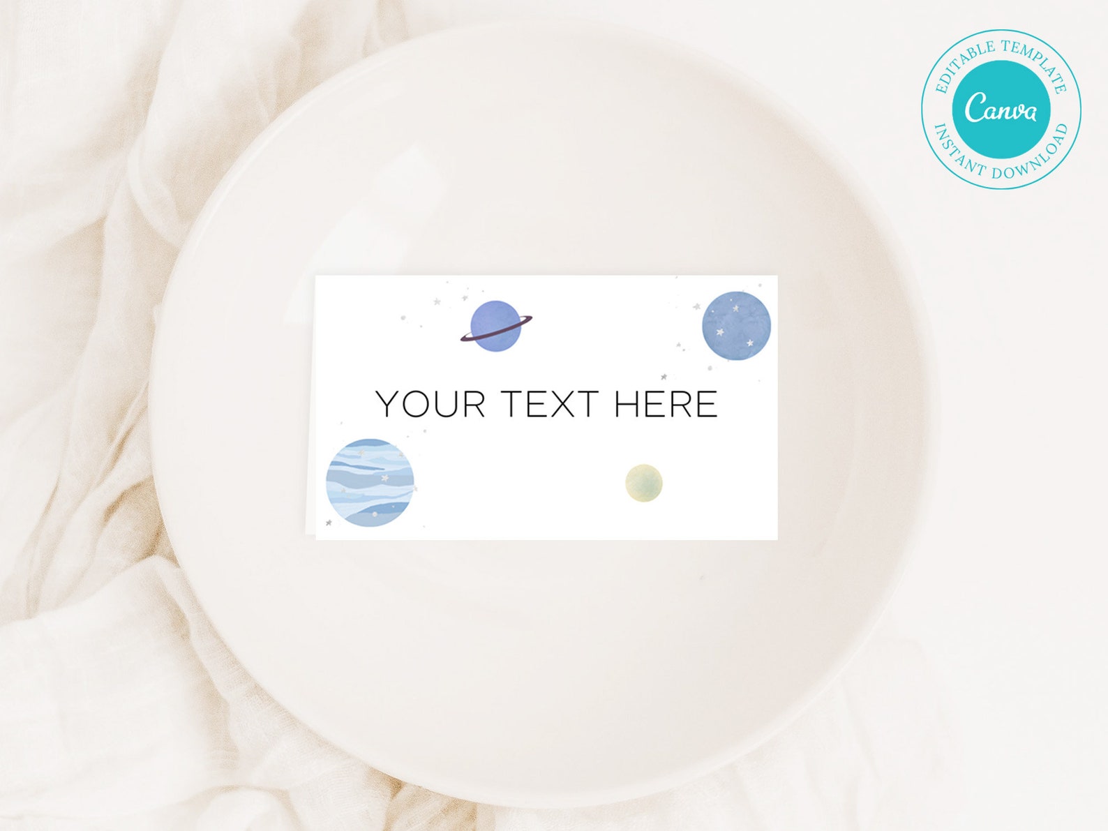 Space Party Food Labels, Editable Food Card, Printable Food Tent Card ...