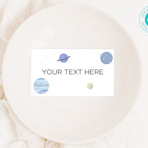 Space Party Food Labels, Editable Food Card, Printable Food Tent Card ...