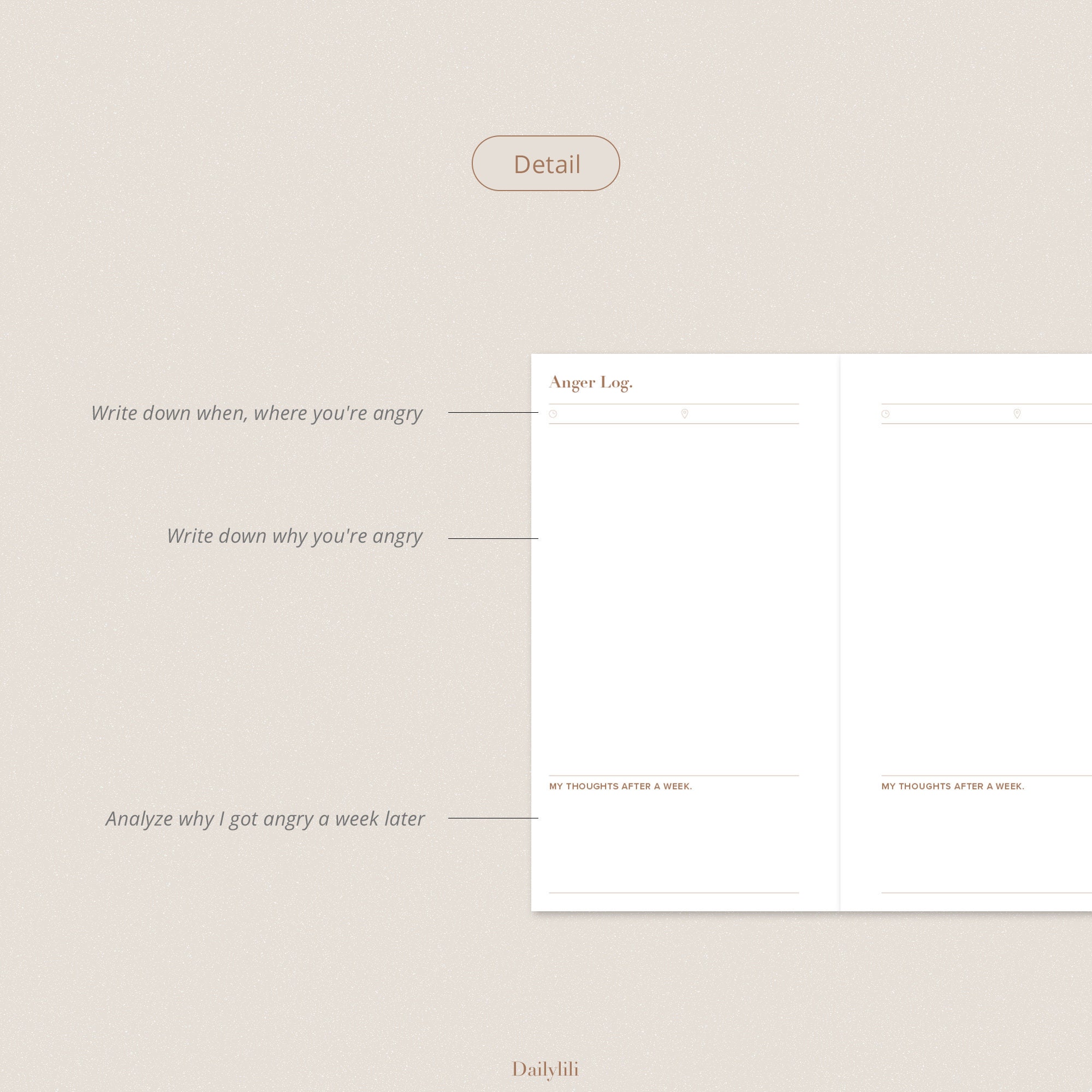 PERSONAL // Anger Log Sheet Pdf Anger Management Workbook | Etsy