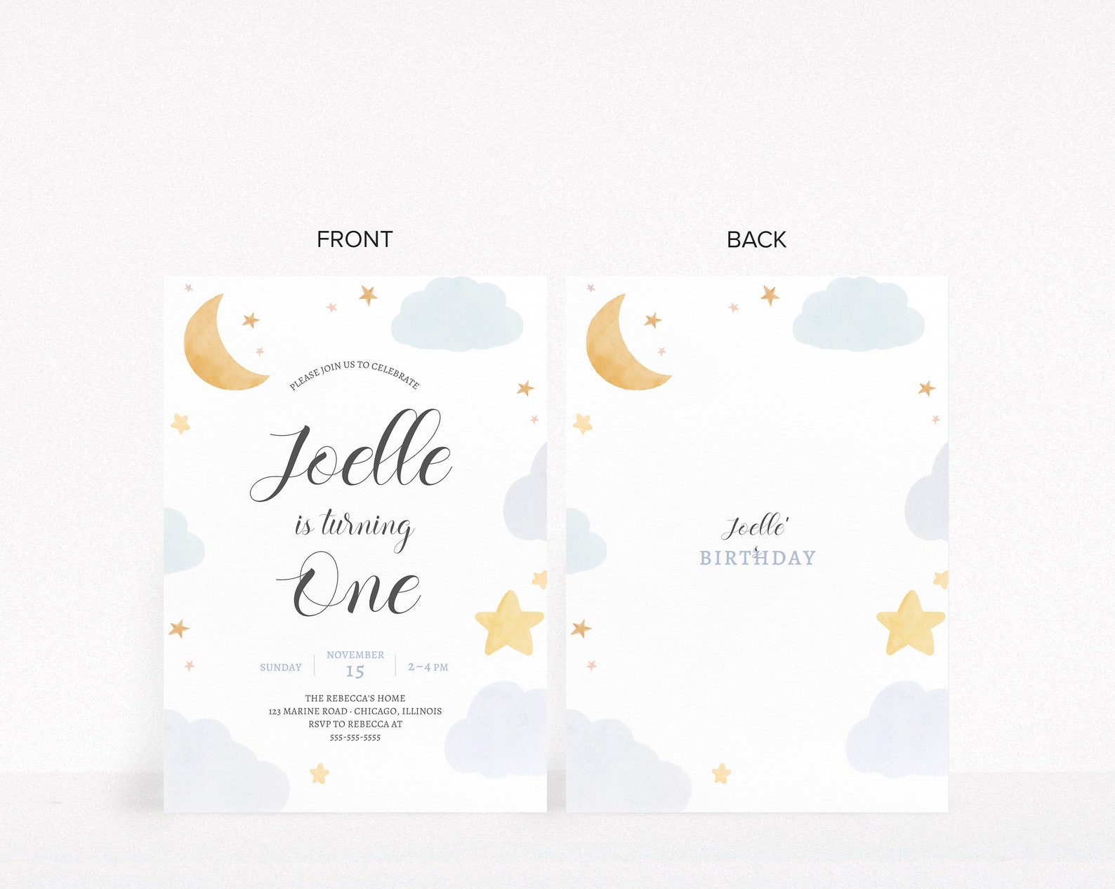 Editable 1st Birthday Invitation Template Moon Star First Birthday editable-1st-birthday-invitation-template-moon-star-first-birthday