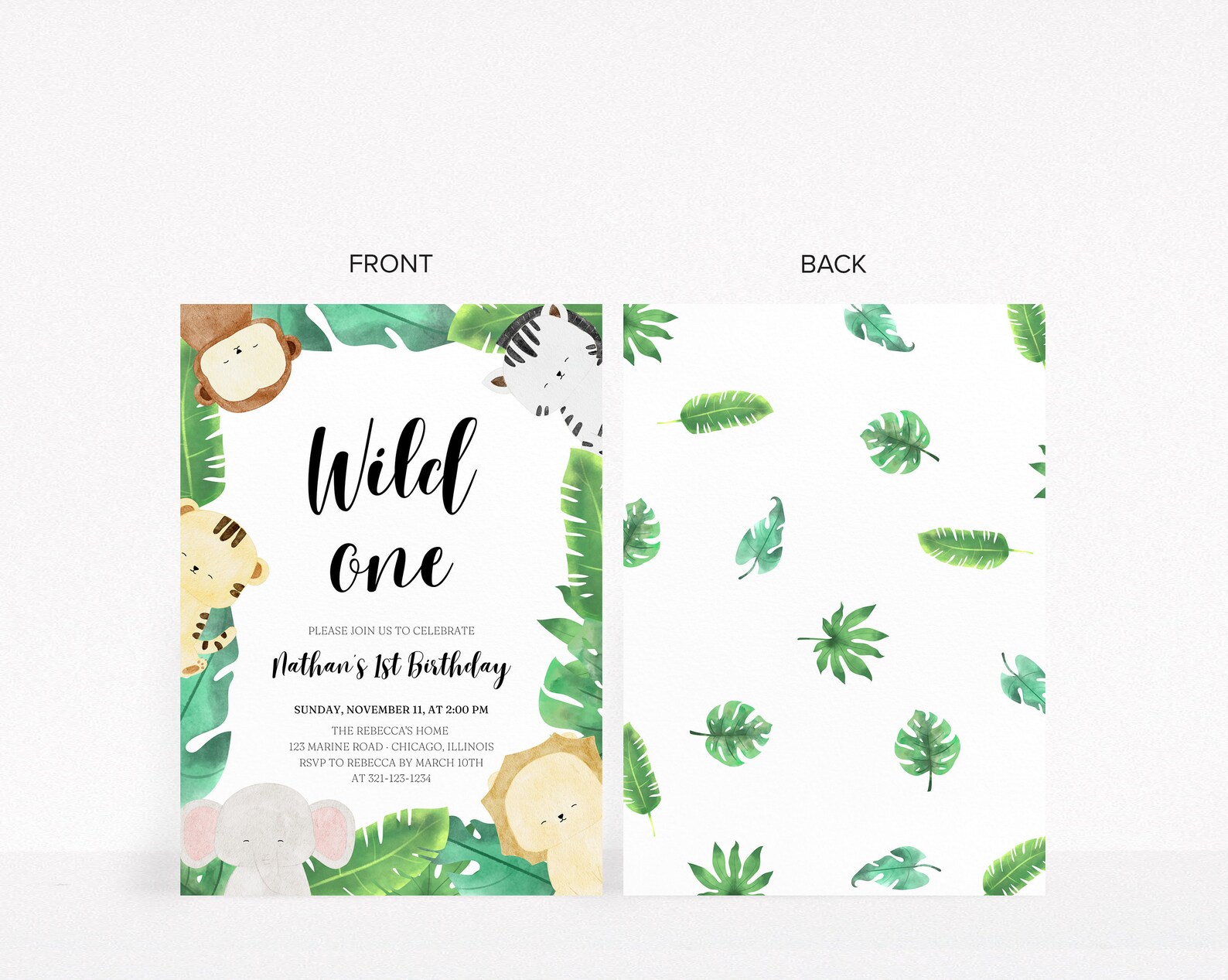 Editable Wild One Invitation Printable Birthday Invitation - Etsy