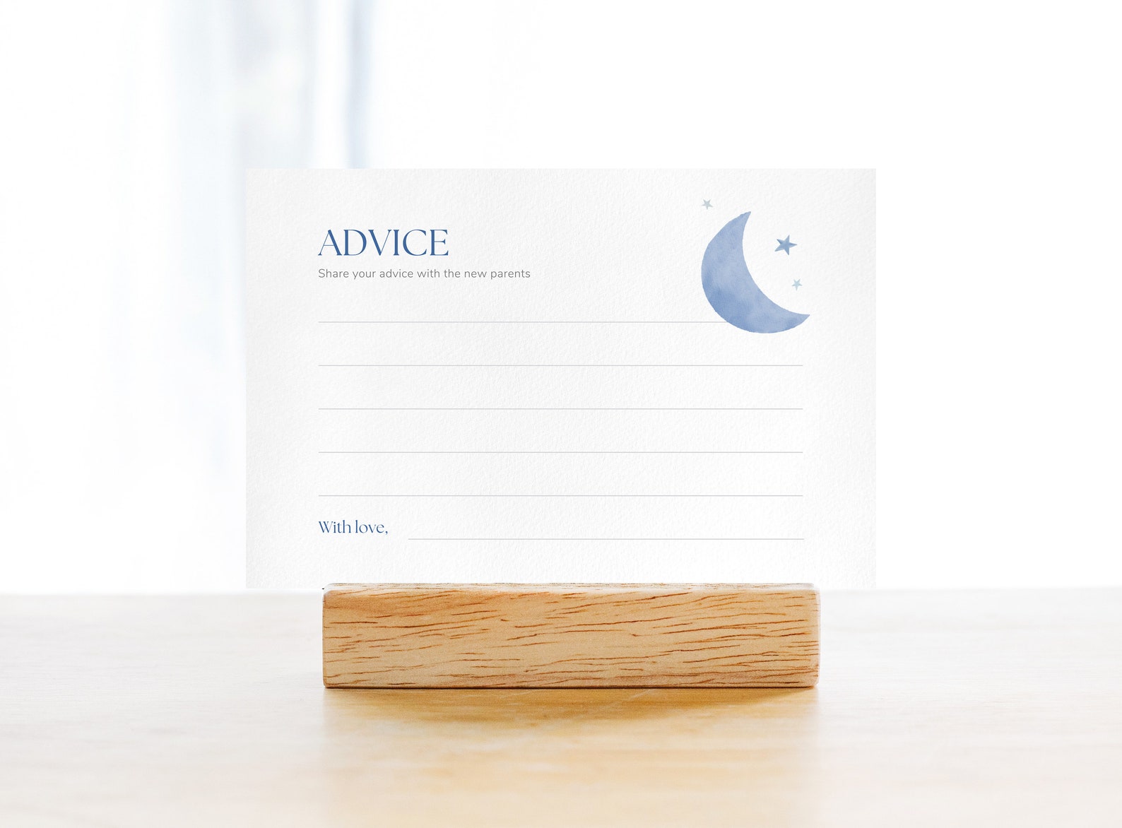 Editable Blue Moon Advice Sign and Advice Card Templates, Advice for ...