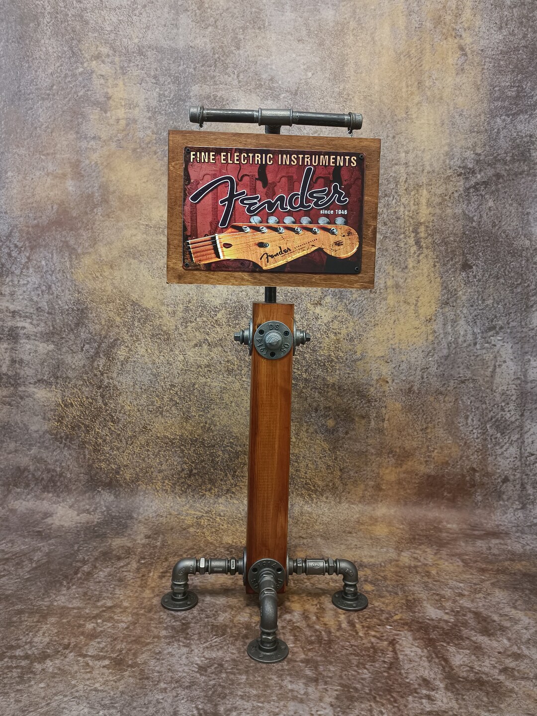 Floor Standing Sign Retro Fender Advertisment / Wood & Steel - Etsy