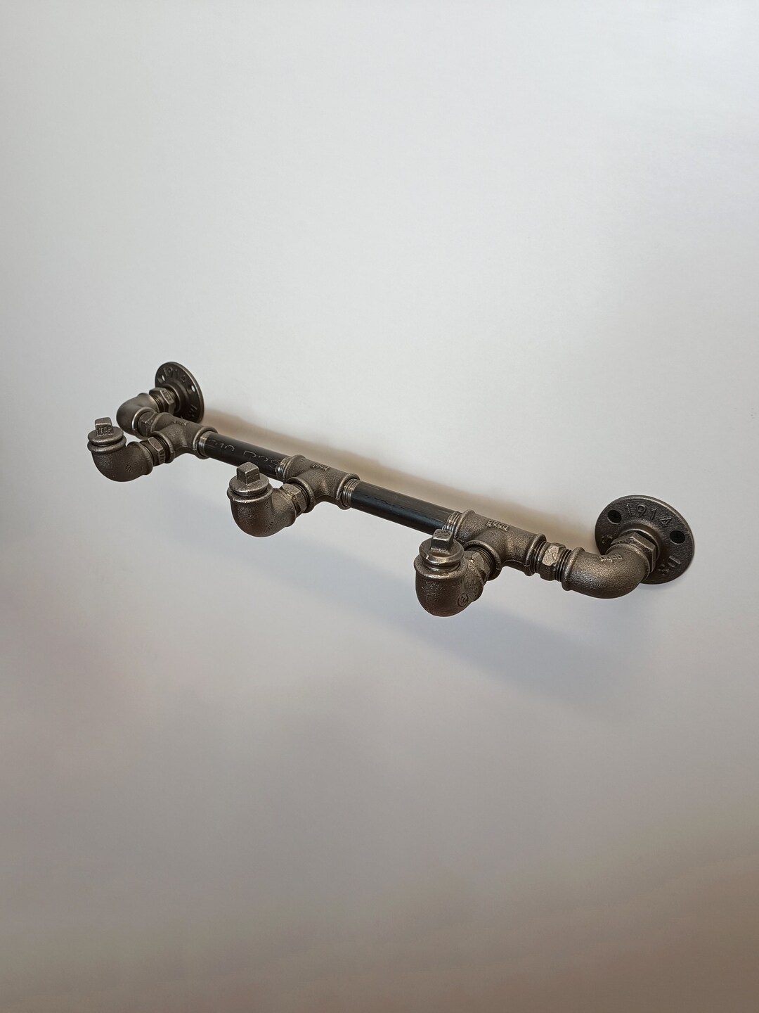 Loft/industrial Cast Iron Triple Hook / Hanger Handcrafted - Etsy