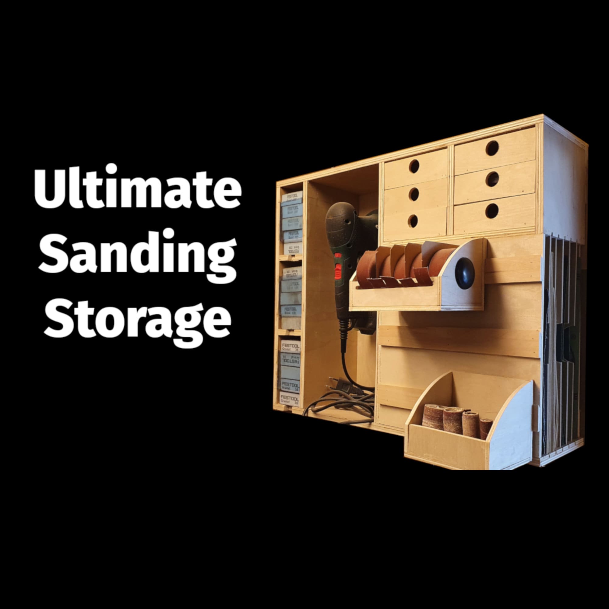 DIY Ultimate Sanding Storage // Woodshop Organization - Etsy