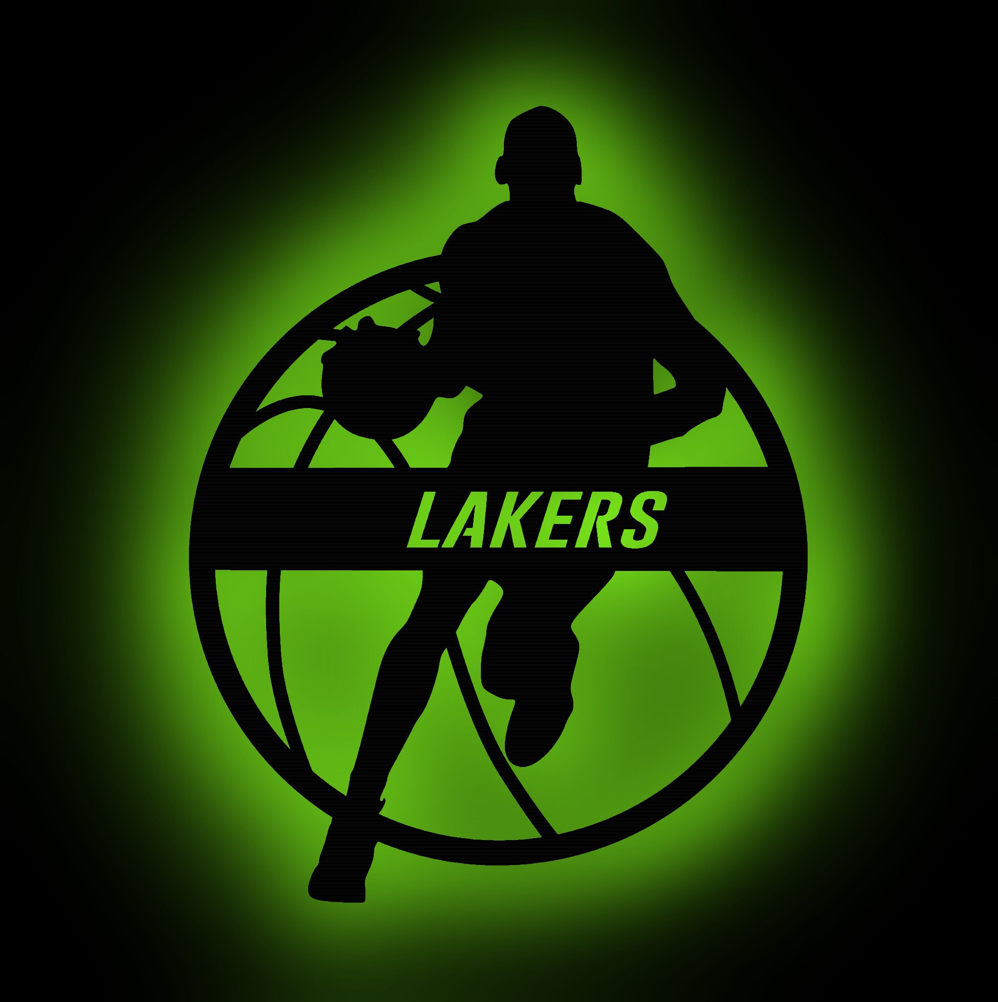 Personalized LED Basketball Player Sports Wall Sign With Remote, Color ...