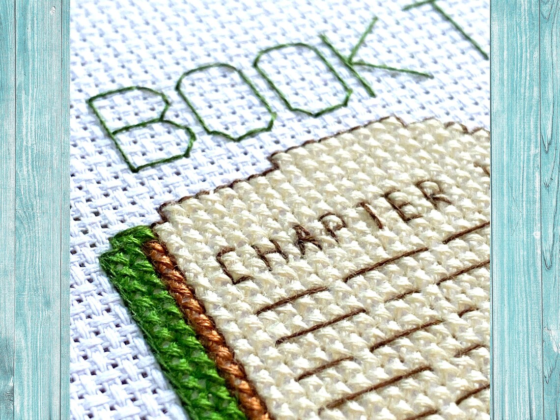 Book Time Cross Stitch Kit, Book Lovers Gift, Geek, Books, Nerd, Nerdy ...