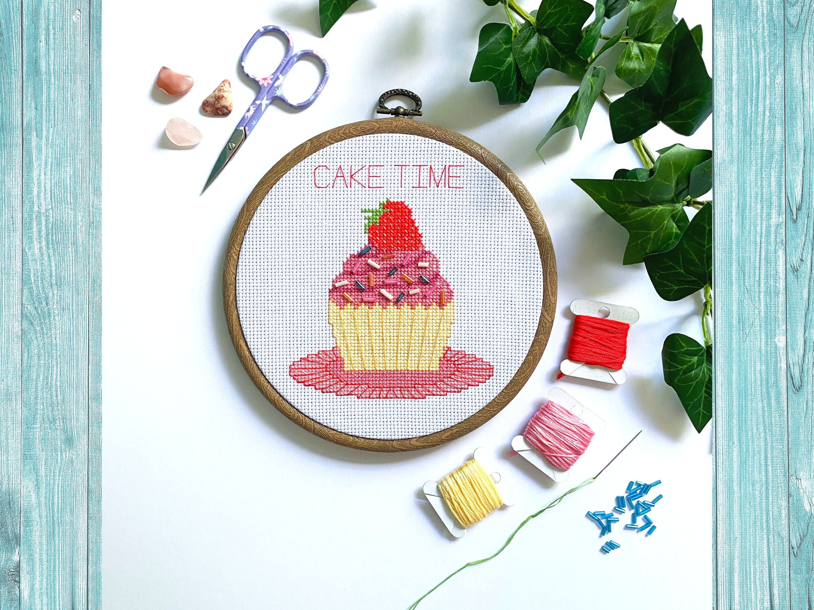 Cake Time Cross Stitch Pattern Cake Cross Stitch Cupcake - Etsy