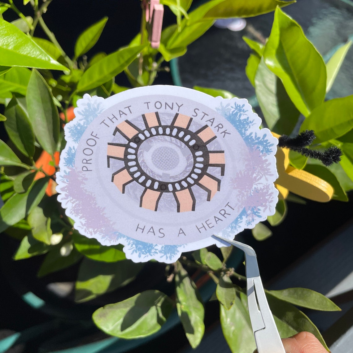 Proof tony stark has a heart sticker | Etsy