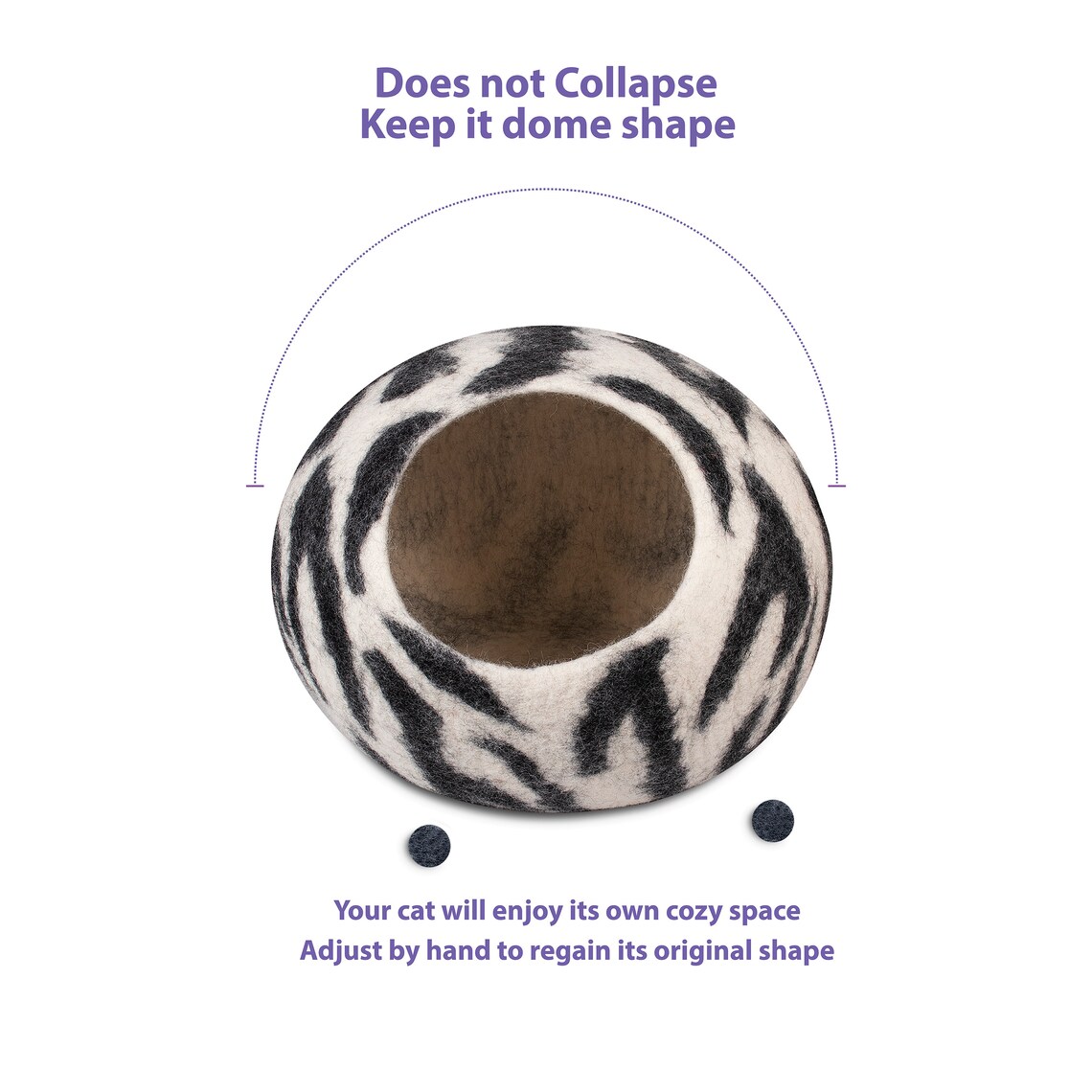 Cat Wool Cocoon /cat Cave Bed / Cozy Kitty House / Pet | Etsy