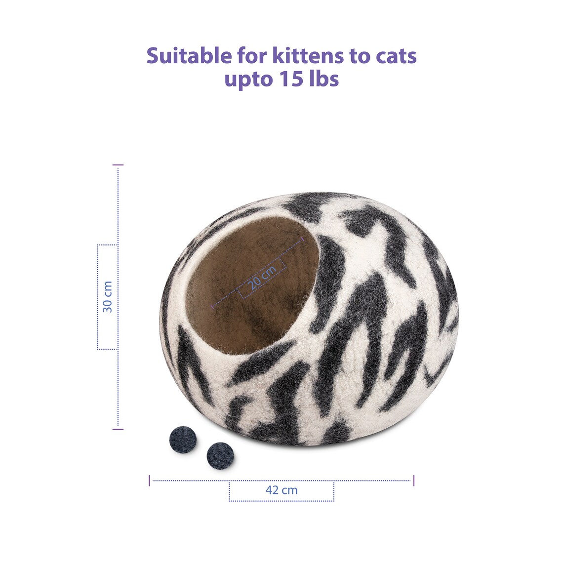 Cat Wool Cocoon /cat Cave Bed / Cozy Kitty House / Pet | Etsy