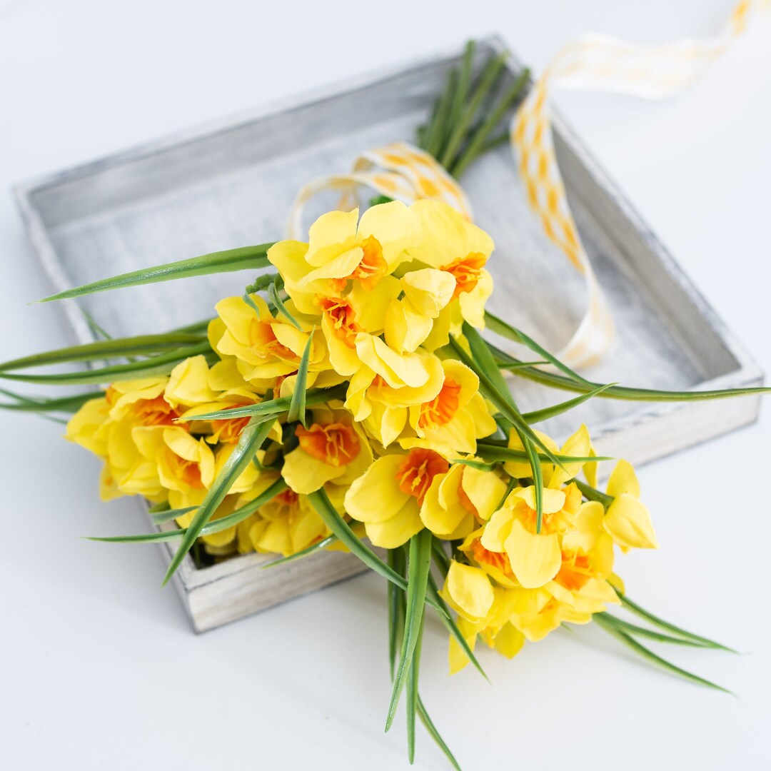Daffodil Bunch Spring Flower Silk Flower Textile Flower Flower Made of ...