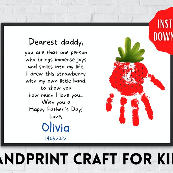 Strawberry Footprint Art - Etsy