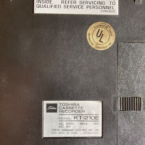 Toshiba KT210 With tape Eye Was Sold in the Late 1960's - Etsy