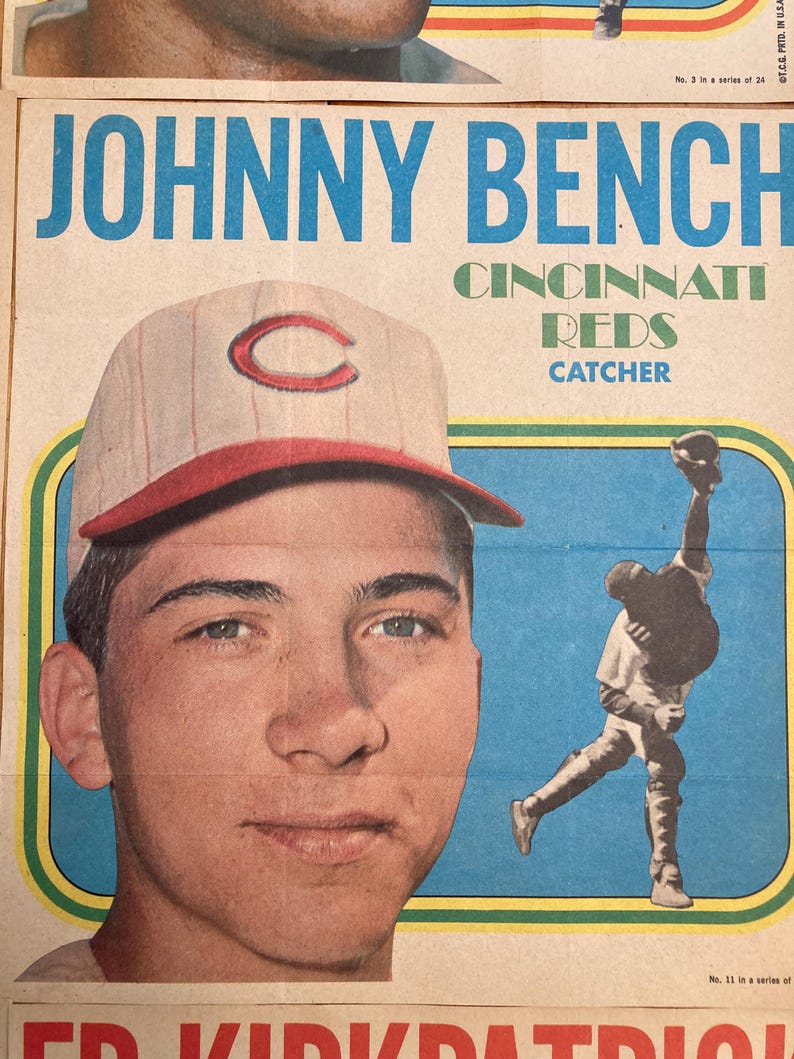 Topps Poster 1970 Topps Baseball Posters 23 of Set of 24 - Etsy