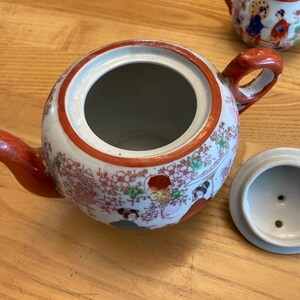 Vintage 1950s Japanese Tea Set Nippon Geisha Hand-painted Glazed ...