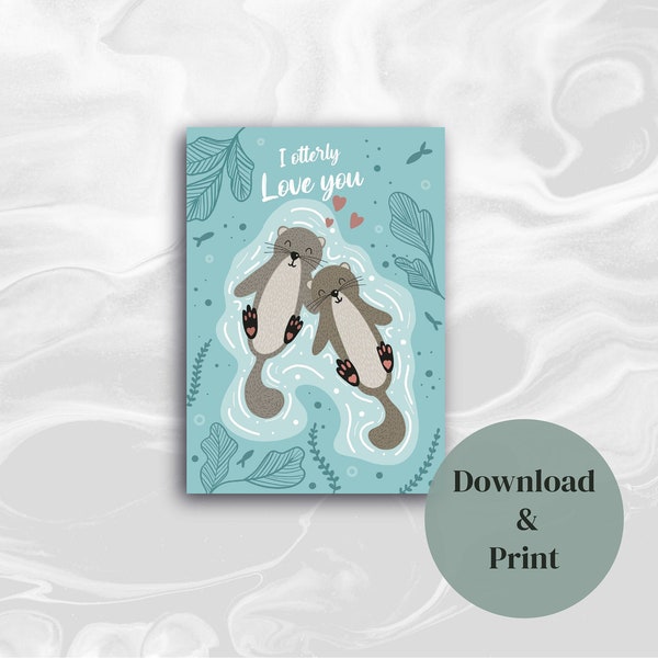 Otter Pun Card - Etsy