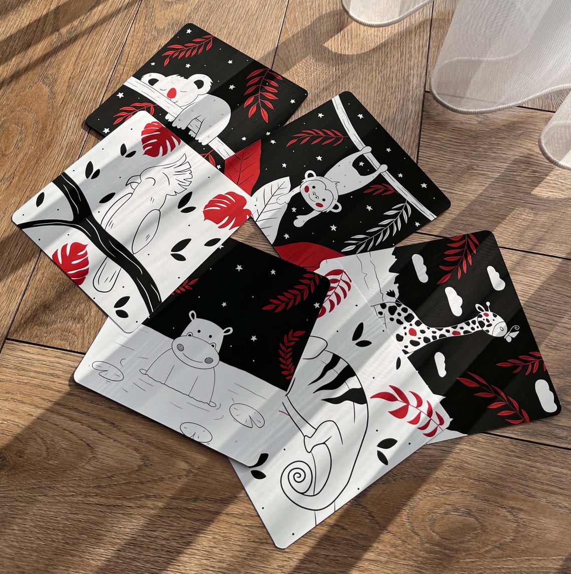 Sensory Baby Cards for Infant Flashcards for Newborn High Contrast ...