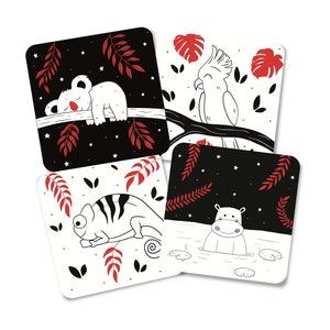 Sensory Baby Cards for Infant Flashcards for Newborn High Contrast ...