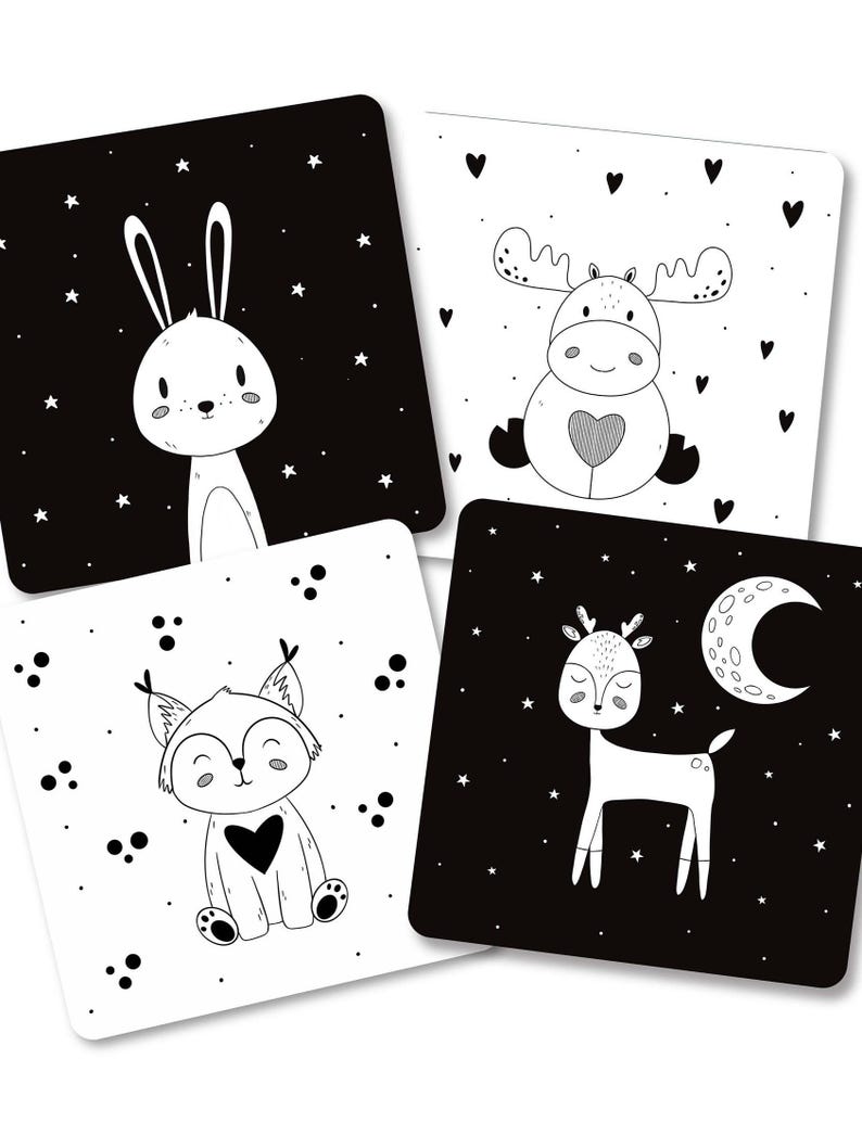 Printable Sensory Baby Cards Print at Home Infant Flashcards for ...