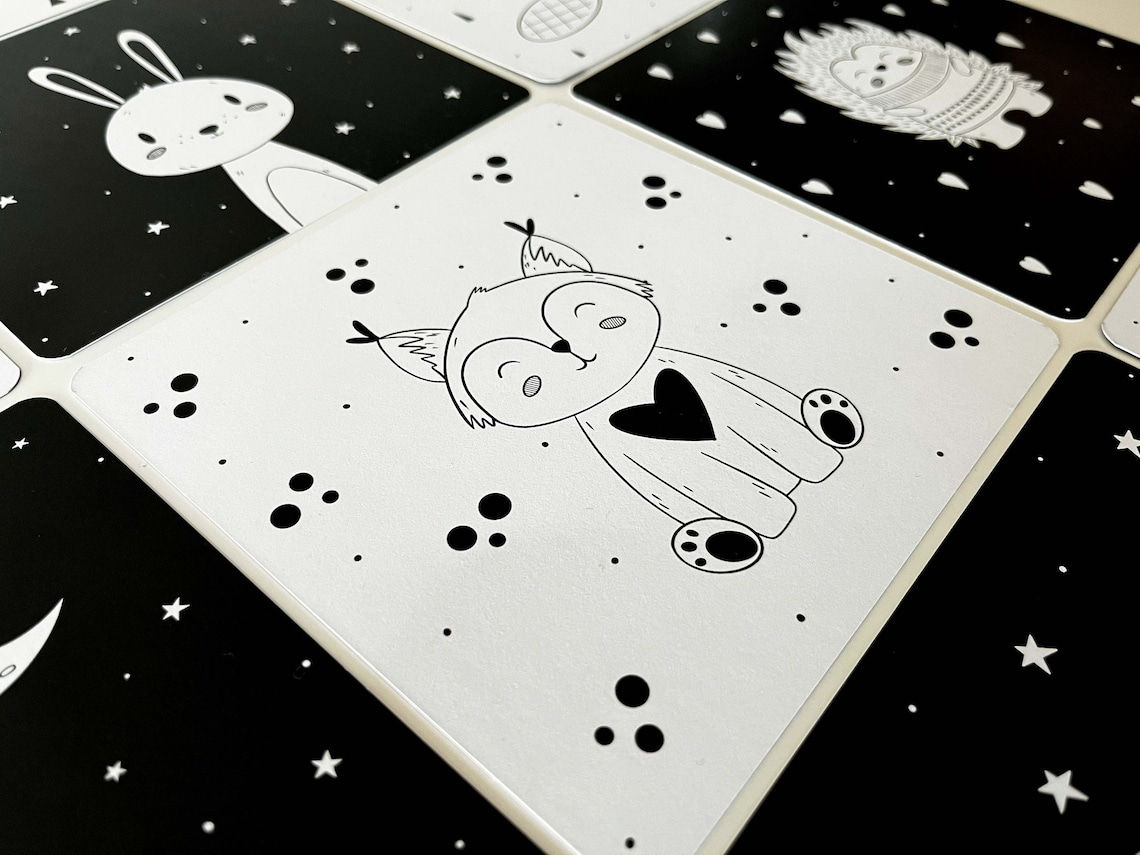 Printable Sensory Baby Cards Print at Home Infant Flashcards for ...