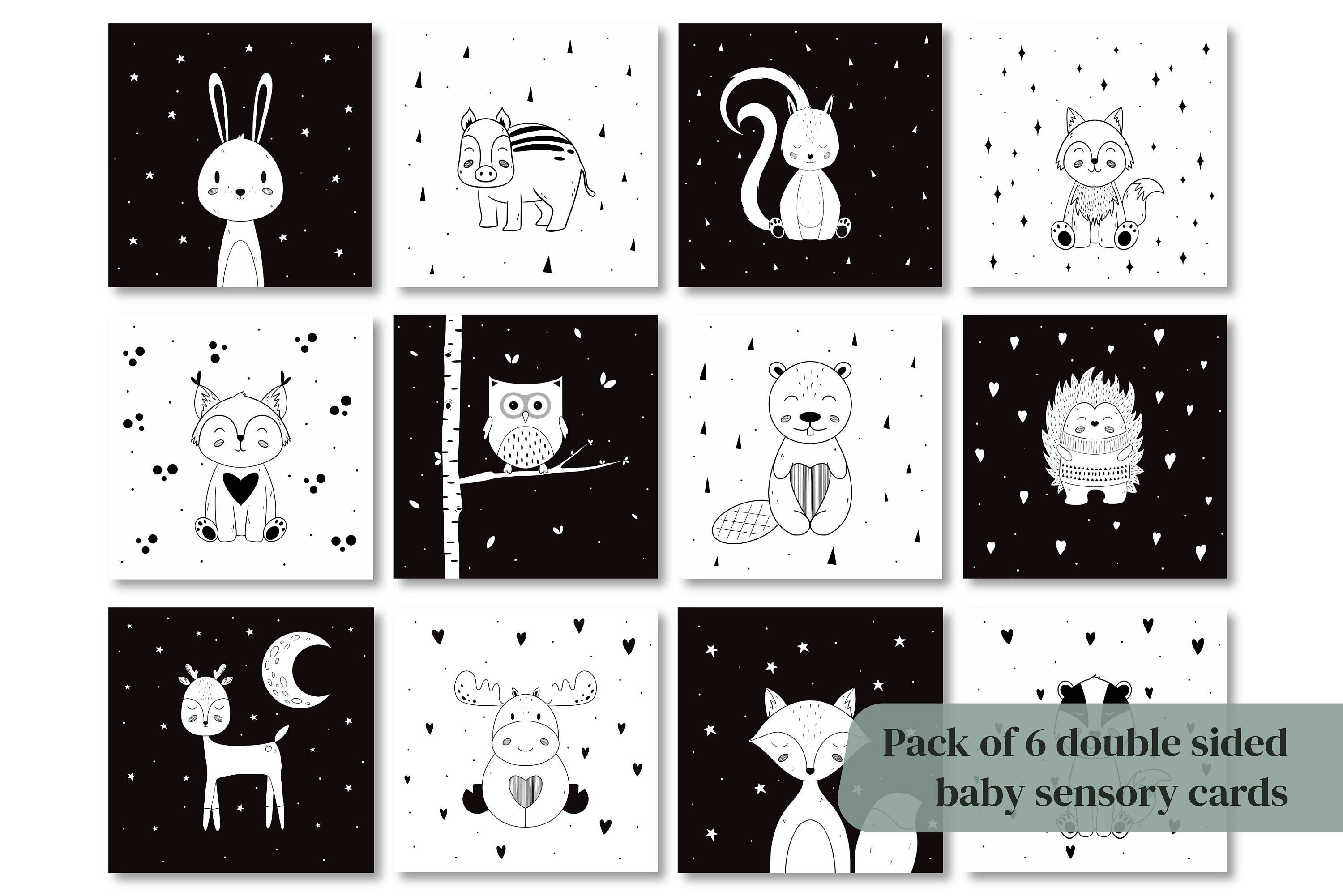 Baby Contrast Cards Baby Sensory Cards High Contrast Cards - Etsy