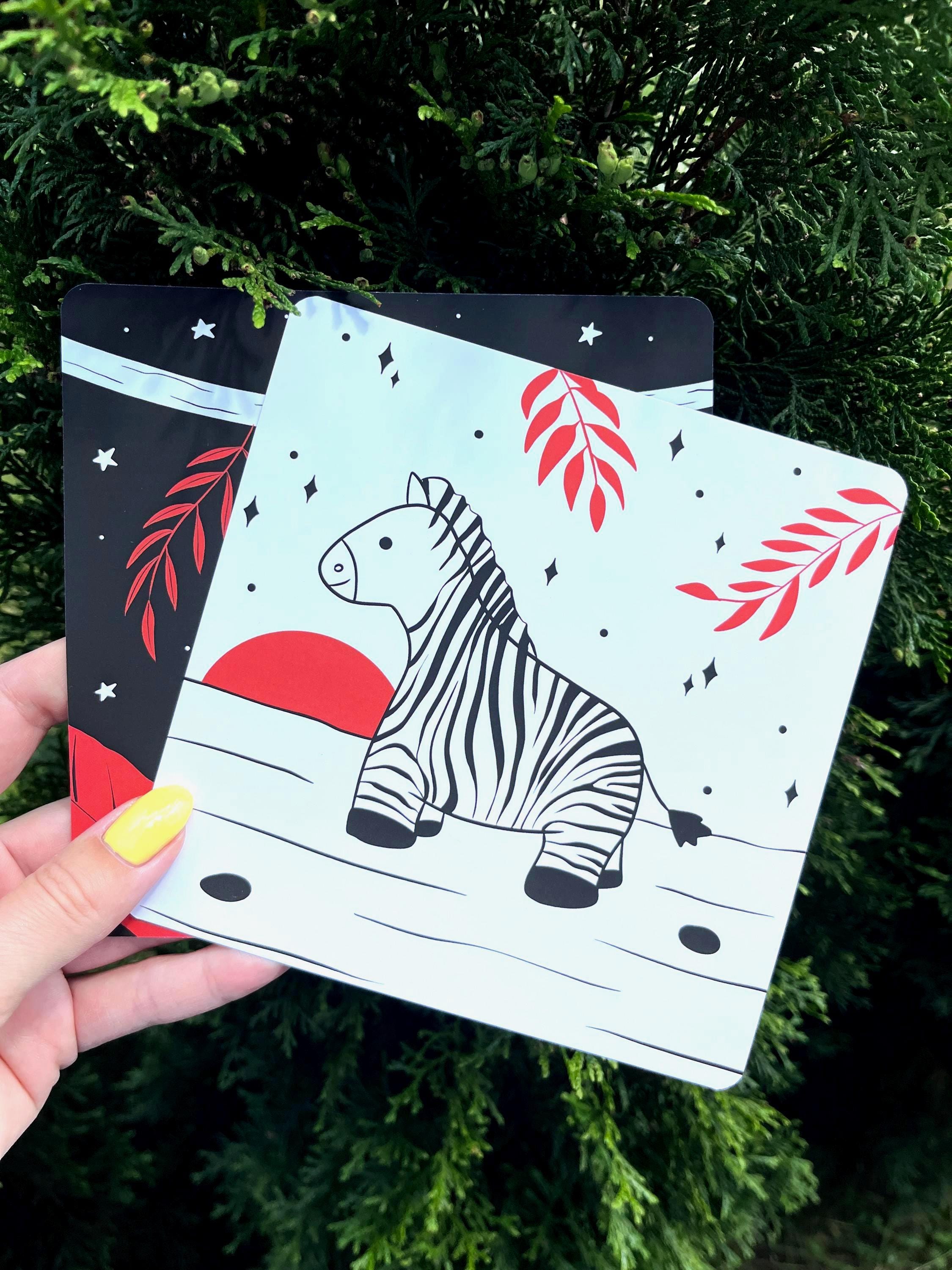 Printable Sensory Baby Cards, Print at Home Infant Flashcards, High ...