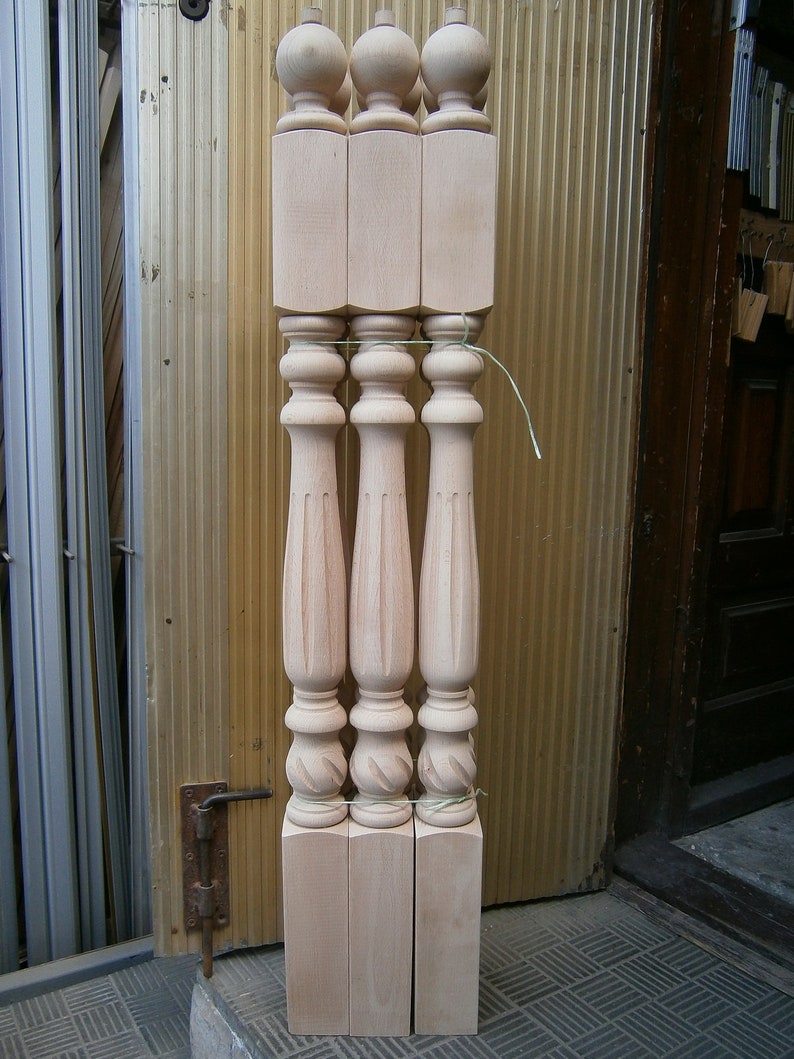 Stair Balusters & Newel Posts Graceful Spiral Twist Design Carved ...