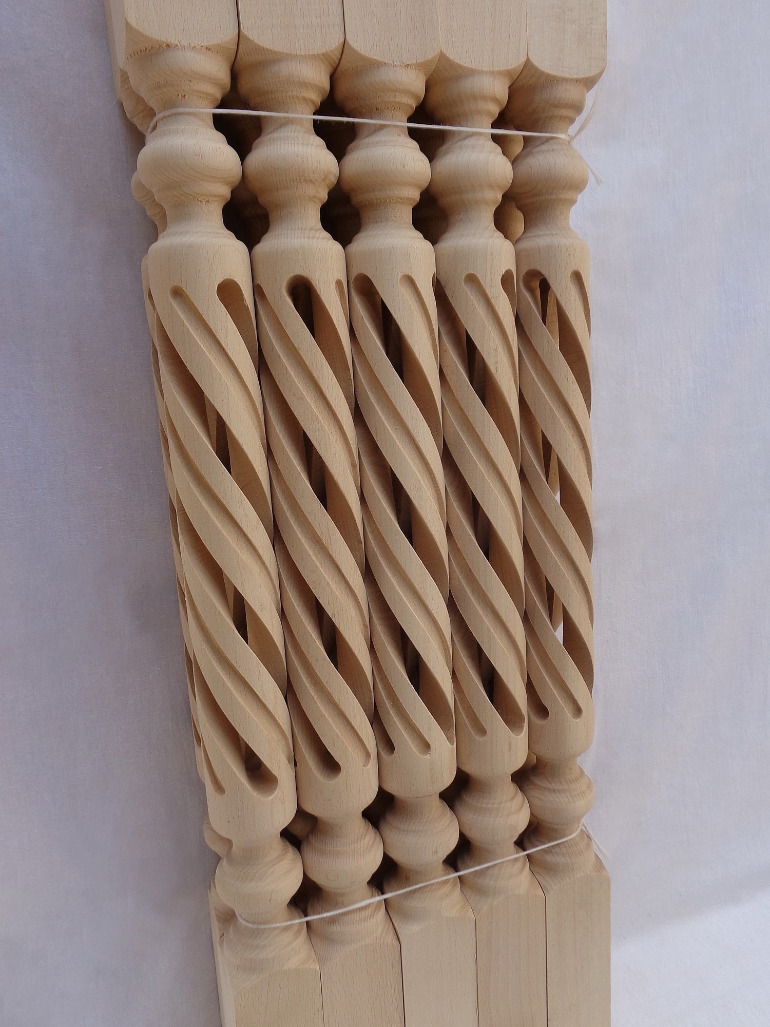 Stair Balusters Open Spiral Design Carved Wooden Spindles Bannisters ...