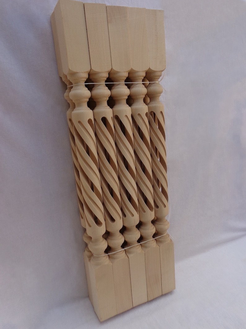 Stair Balusters Open Spiral Design Carved Wooden Spindles Bannisters ...