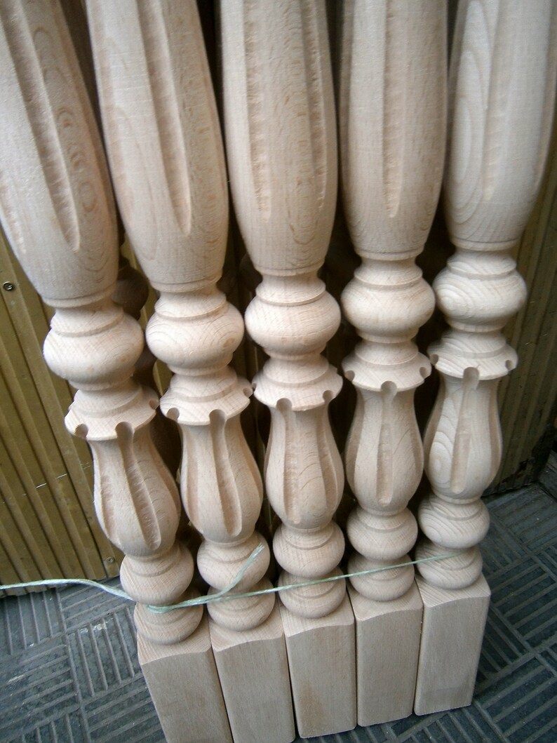 Stair Balusters & Newel Posts Graceful Flows Design Carved Wooden ...