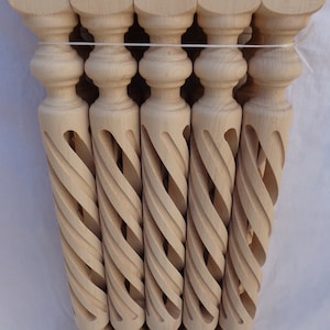 Stair Balusters Open Spiral Design Carved Wooden Spindles Bannisters ...