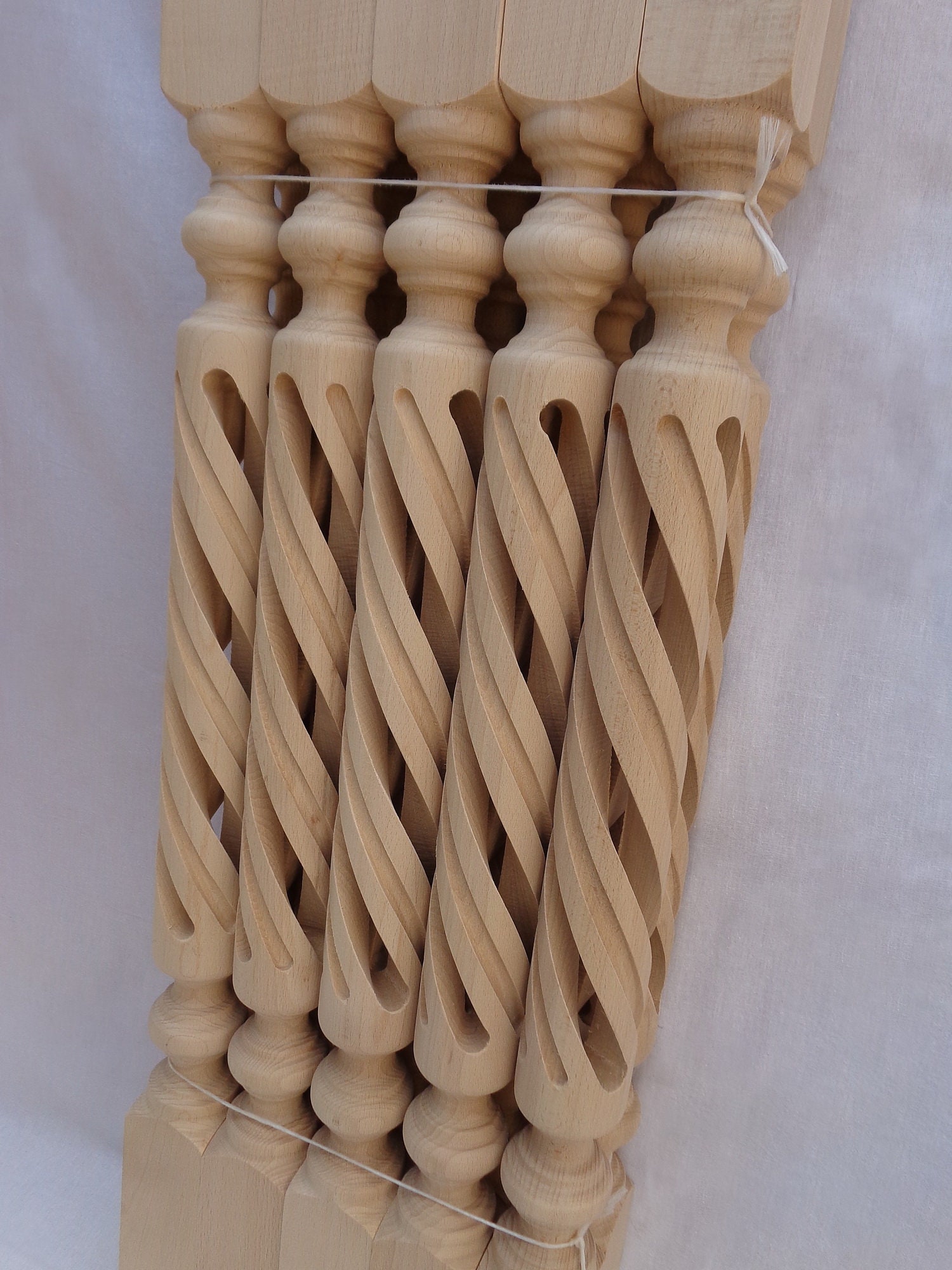 Stair Balusters Open Spiral Design Carved Wooden Spindles Bannisters ...