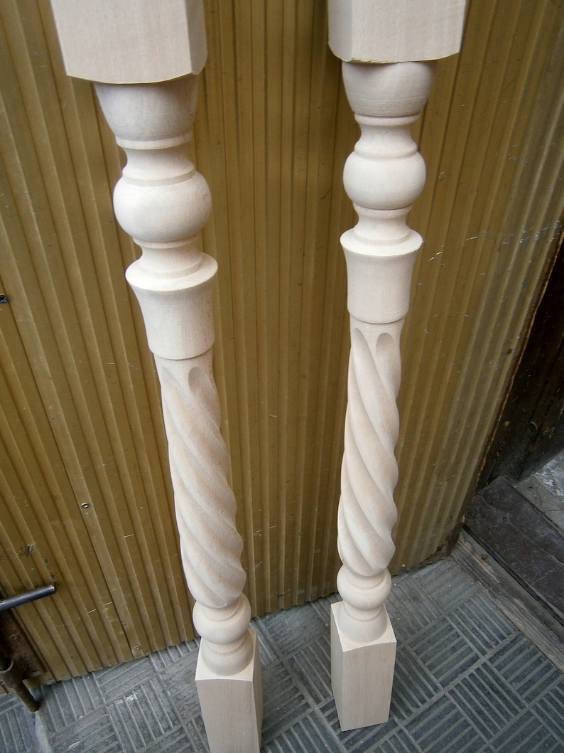 Stair Balusters & Newel Posts Spiral Twist Design Ball Top Cap - Etsy