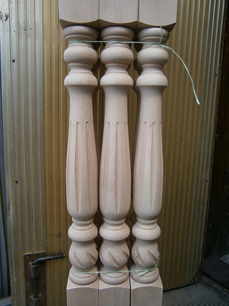 Stair Balusters & Newel Posts Graceful Spiral Twist Design Carved ...