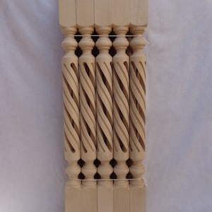 Stair Balusters Open Spiral Design Carved Wooden Spindles Bannisters ...