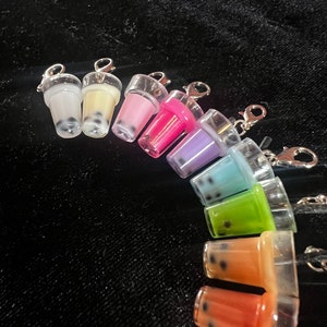 Bubble Tea Charm Milk Tea Boba Tea Drink Charm Clip on Add to Any ...
