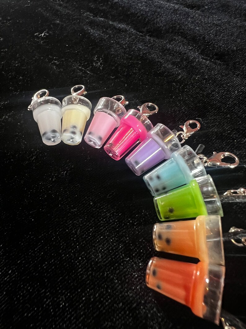Bubble Tea Charm Milk Tea Boba Tea Drink Charm Clip on - Etsy