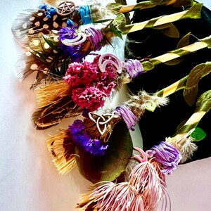 Besom Mini Broom Altar Broom Bespoke Pentagram Pentacle Triquetra ...