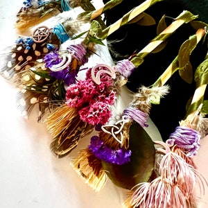 Besom Mini Broom Altar Broom Bespoke Pentagram Pentacle Triquetra ...