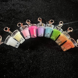 Bubble Tea Charm Milk Tea Boba Tea Drink Charm Clip on Add to Any ...