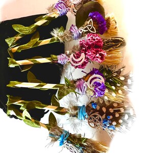 Besom Mini Broom Altar Broom Bespoke Pentagram Pentacle Triquetra ...