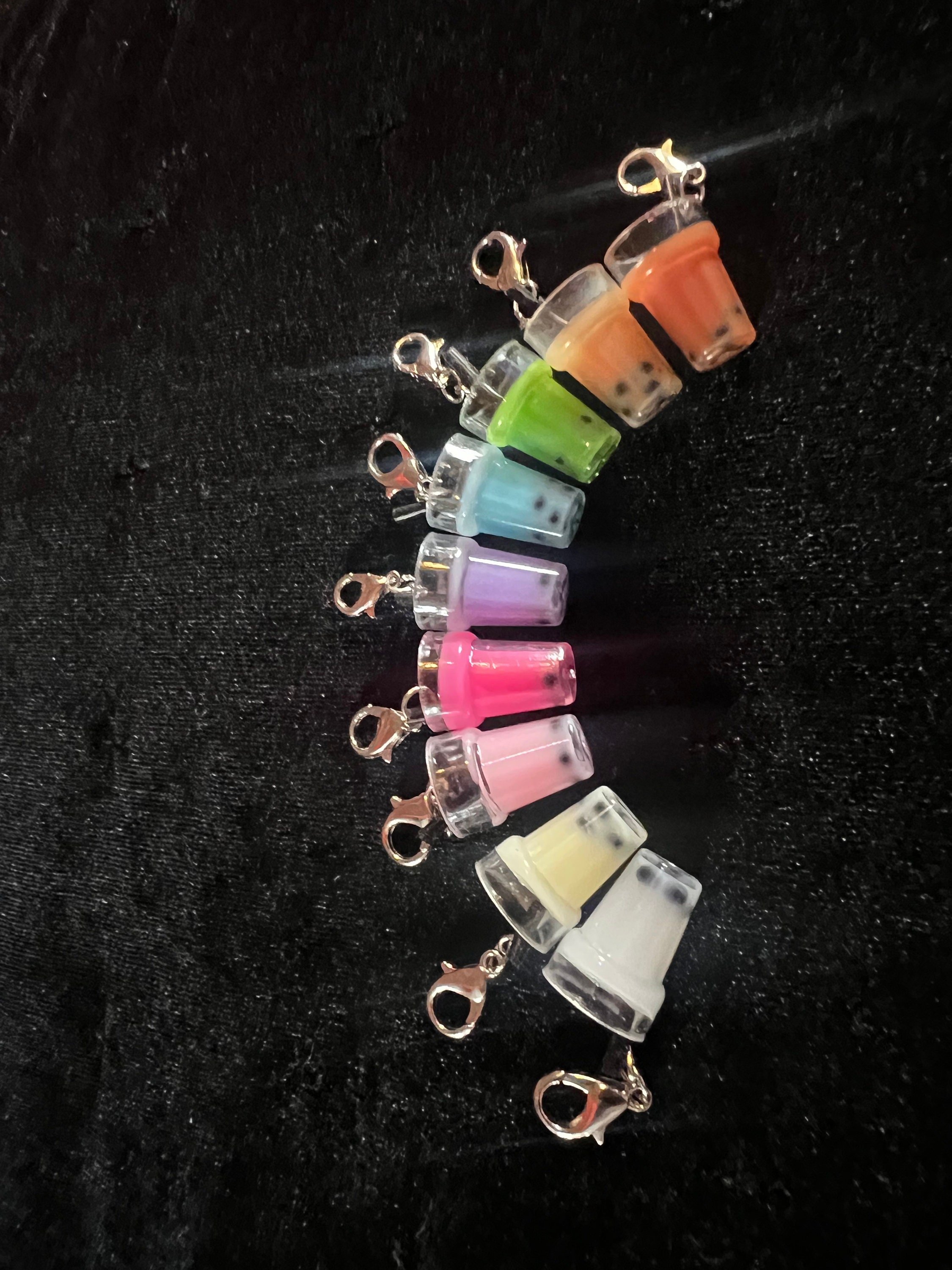 Bubble Tea Charm Milk Tea Boba Tea Drink Charm Clip on - Etsy