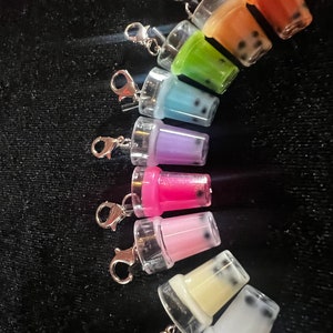 Bubble Tea Charm Milk Tea Boba Tea Drink Charm Clip on Add to Any ...