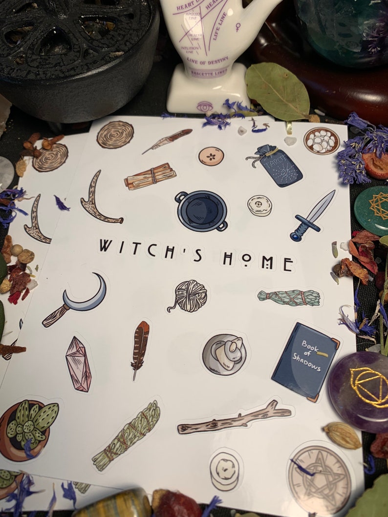 Sticker Set Witch's Home Witchcraft Wicca Pagan - Etsy