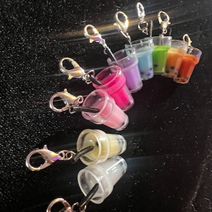Bubble Tea Charm Milk Tea Boba Tea Drink Charm Clip on Add to Any ...