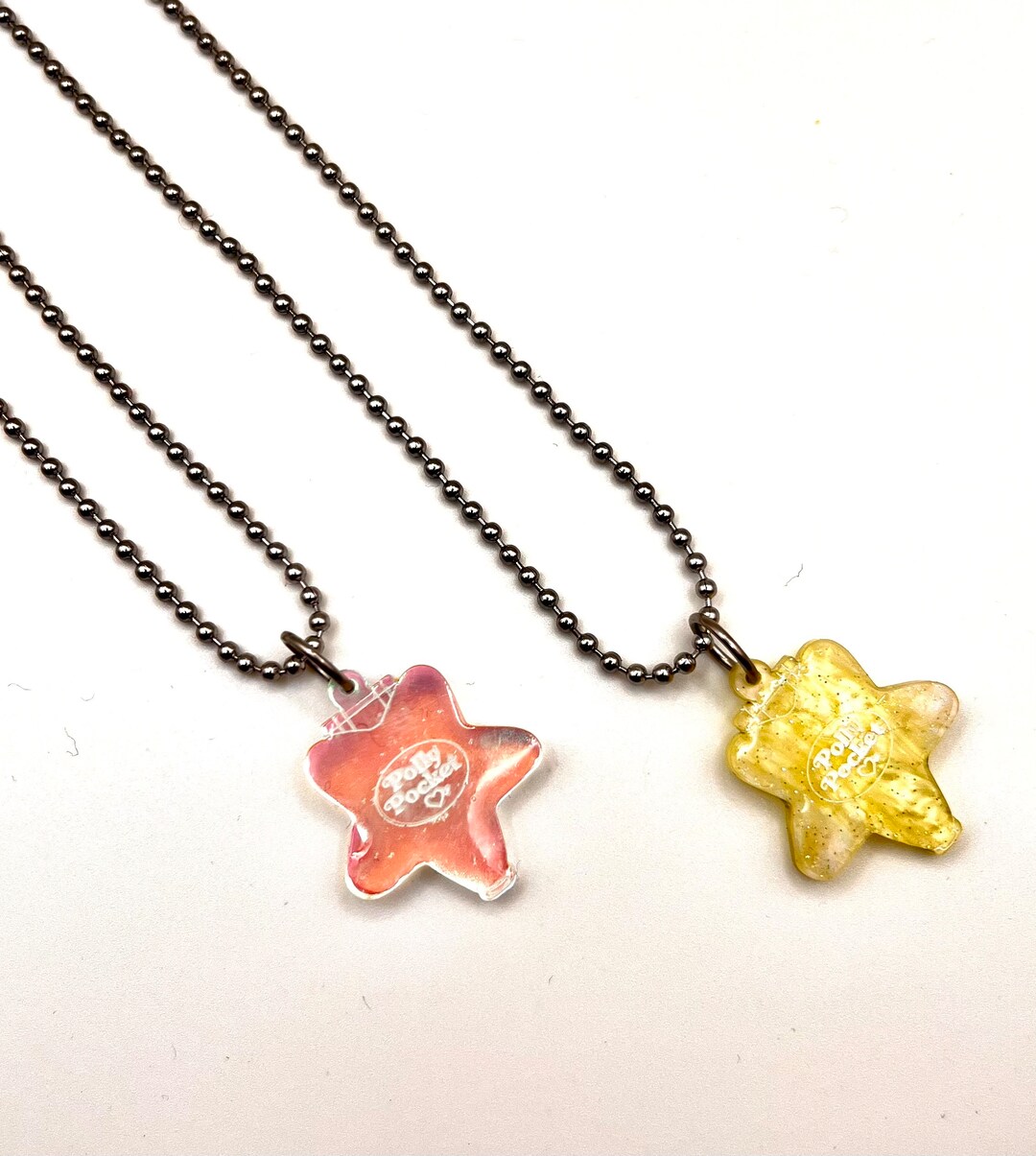 Polly Pocket Necklace Ball Chain Glitter Iridescence Nostalgic 80s 90s ...