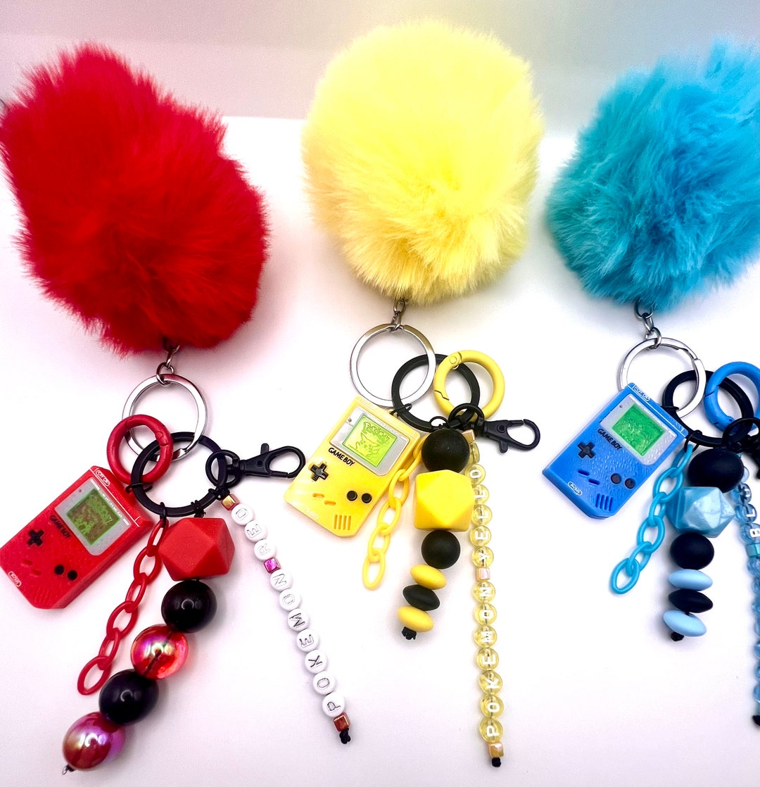 Pokémon Gameboy Key Ring Charm Nintendo Keychain Gamer Gift Gameboy ...