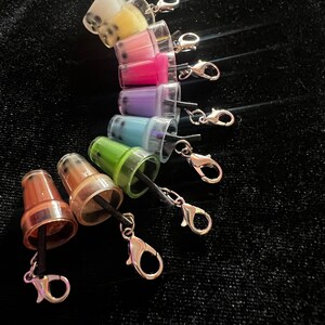 Bubble Tea Charm Milk Tea Boba Tea Drink Charm Clip on Add to Any ...