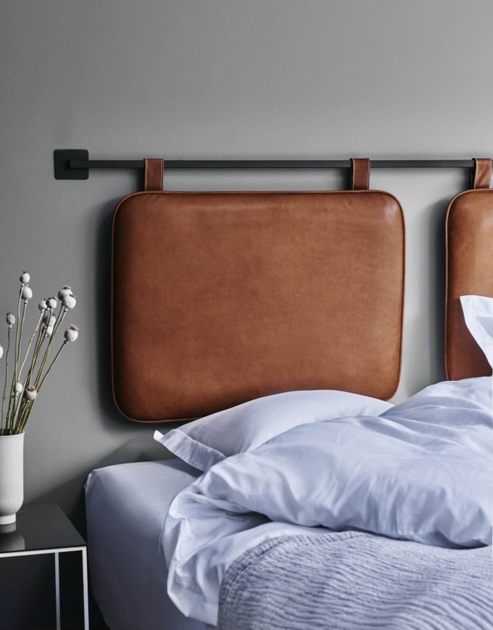 Customized Genuine Leather Headboard Cover, Headboard Cushion, Queen ...